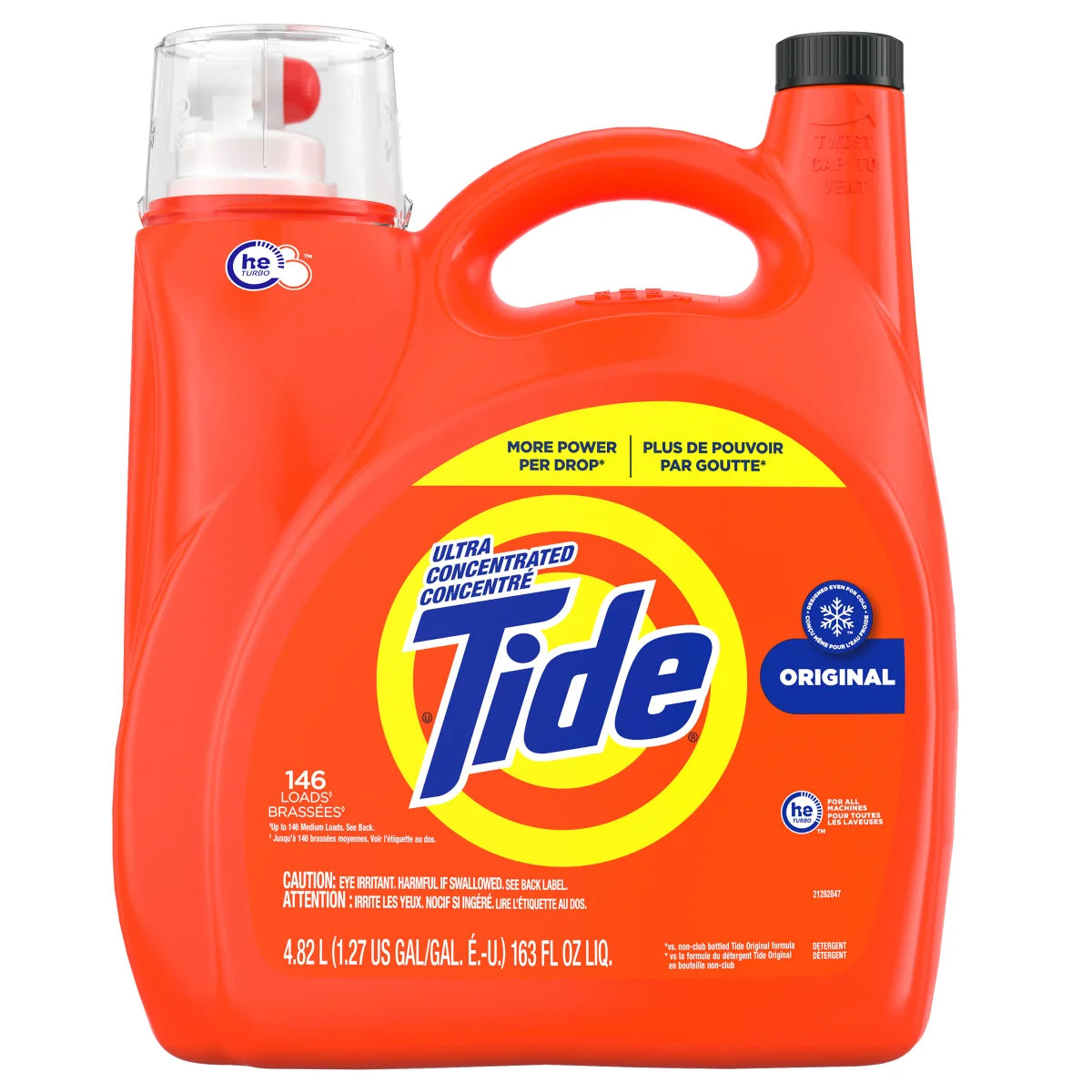 Tide Ultra Concentrated Liquid Laundry Detergent Original Scent, 146 l
