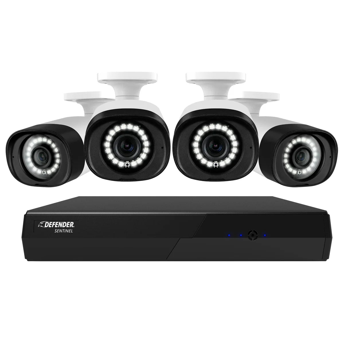Defender Sentinel 4K Ultra HD POE Wired NVR Security System with 4 Cam