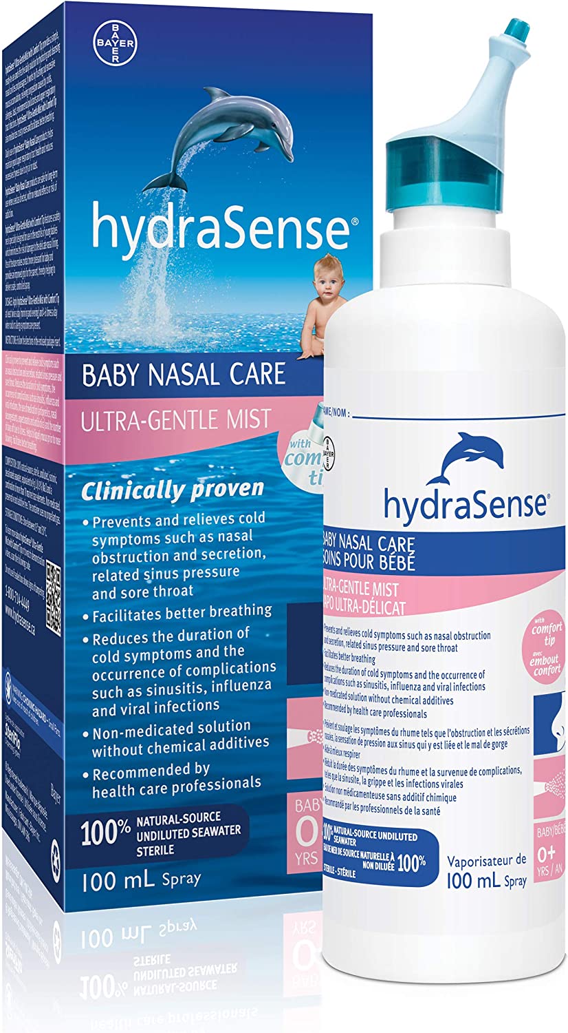 HydraSense Ultra-Gentle Mist Nasal Spray, Baby Nasal Care, 100% Natura