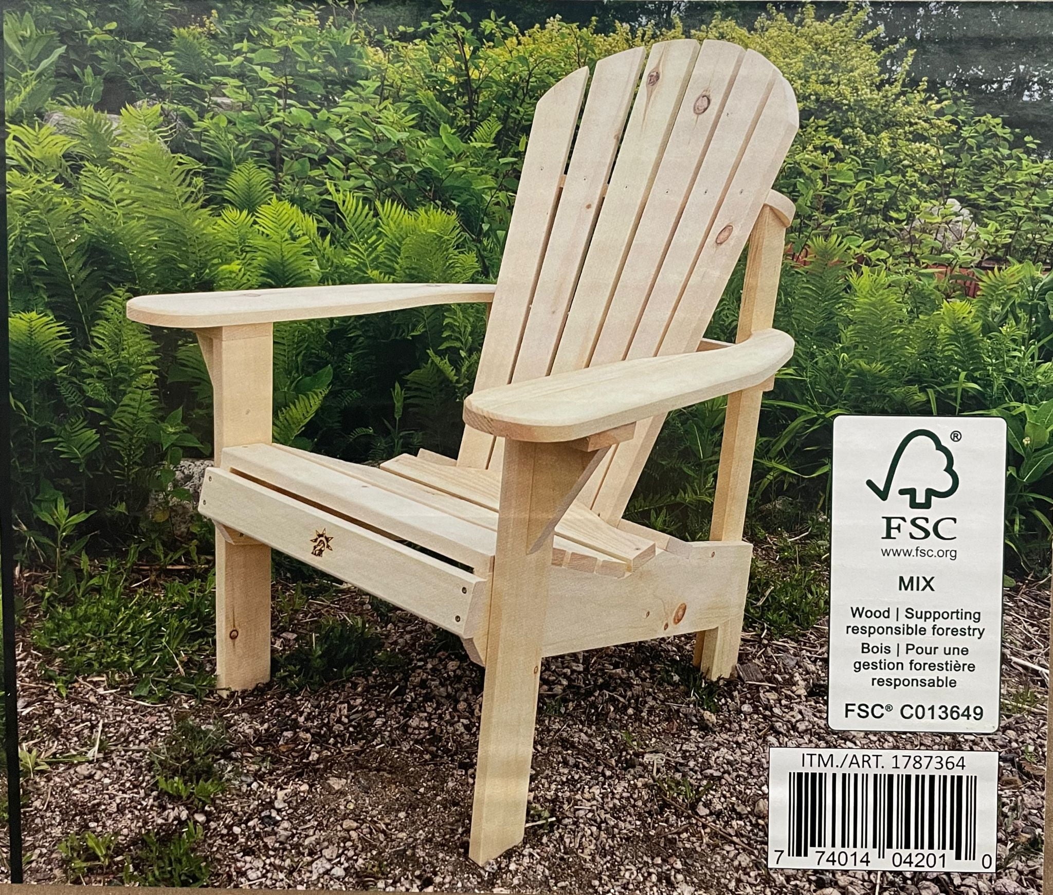 Upright Muskoka Chair /Outdoor Wooden Chair